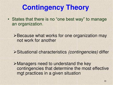 Core Features Of Contingency Theory At Alexis Hoff Blog