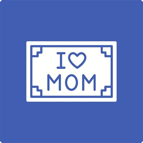 Premium Vector I Love Mom Icon