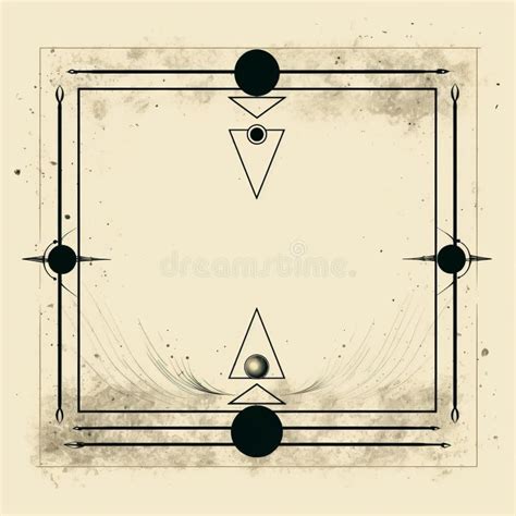 An Abstract Design With Three Triangles And A Circle In The Center Stock Illustration