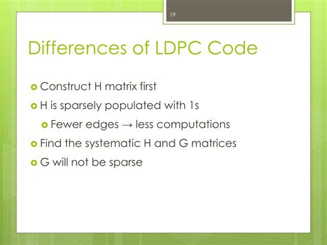 PPT Low Density Parity Check LDPC Code Implementation PowerPoint Presentation ID 6214289