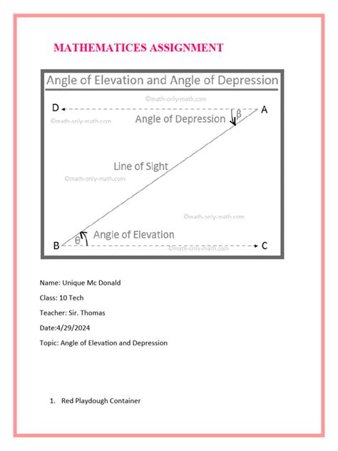 Mathematices Assignment Pdf