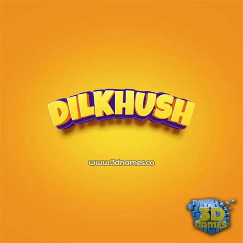 Orange Toon 3d Name Wallpaper For Dilkhush Custom Wallpaper 3d Names