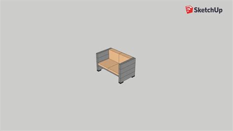 Sofa For Two 60x60cm Cusions 3d Warehouse