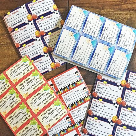 Personalized School Book Labels Get Organized With Custom Book