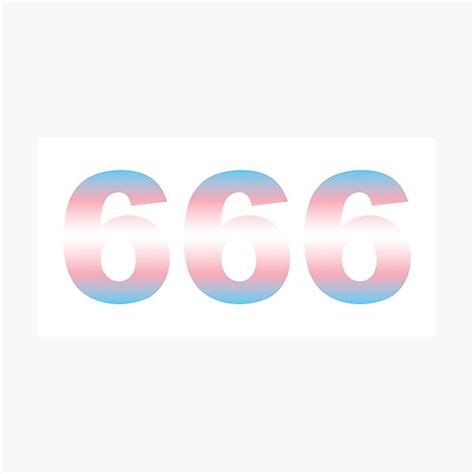 666 Devil Number Pride Flag Gradient Transgender Photographic Print For Sale By Heckgogh