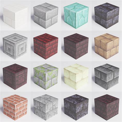 Minecraft Bricks Environment Elements Models Blenderkit