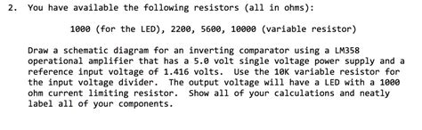 Solved Electric Circuit Problem Please Answer With Steps 2 You Have Available The Following