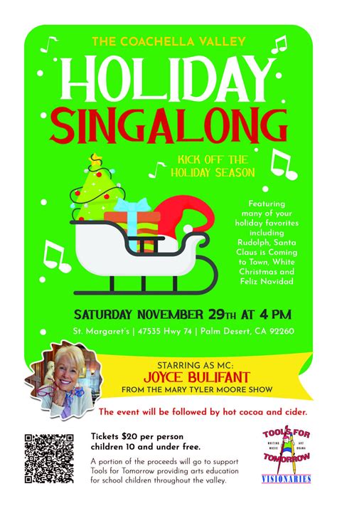 Nov 29 Coachella Valley Holiday Singalong Indio Ca Patch