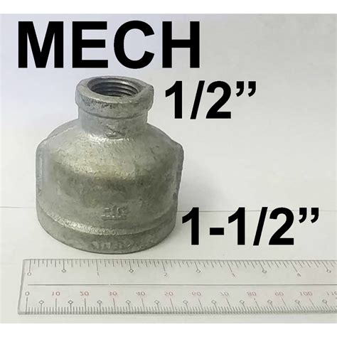 Mech Gi Bell Reducer 1 12 X 12 Sch40 Threaded Screw Type Coupling Reducer Galvanized Iron