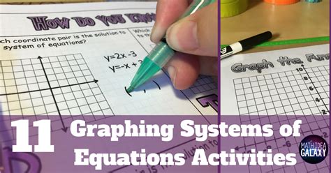 Graphing Activities For Solving Systems Of Linear Equations Idea