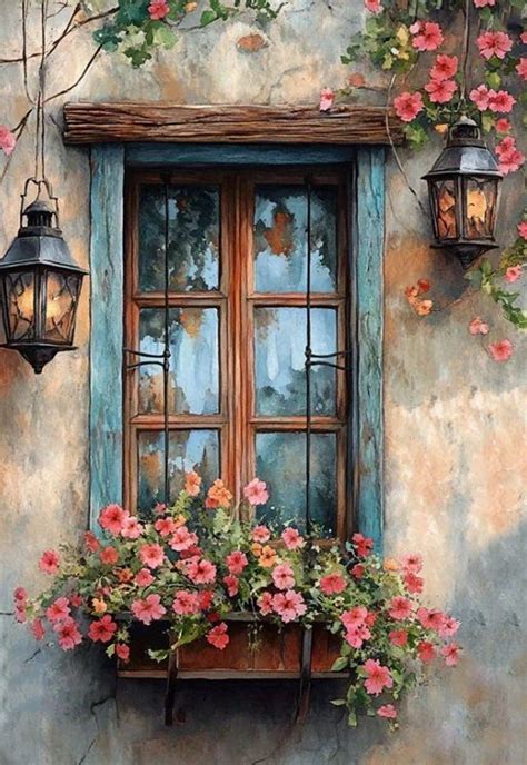 Pin De Gabrieladz En Ventanas Pintura En Ventanas Pinturas Hermosas Cuadros De Arte