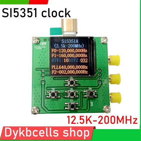 2 5k 200mhz Si5351a Square Clock Signal Generator Module Stm32 Tft Lcd High Frequency Generator