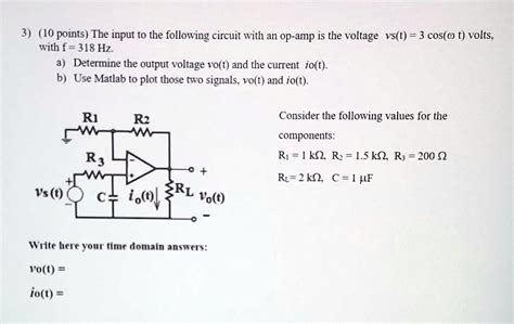 Solved Texts 3 10 Points The Input To The Following Circuit With