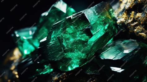Premium Photo Closeup Of Emerald Ore Geological Ore Creates An Amazing Background Generative Ai