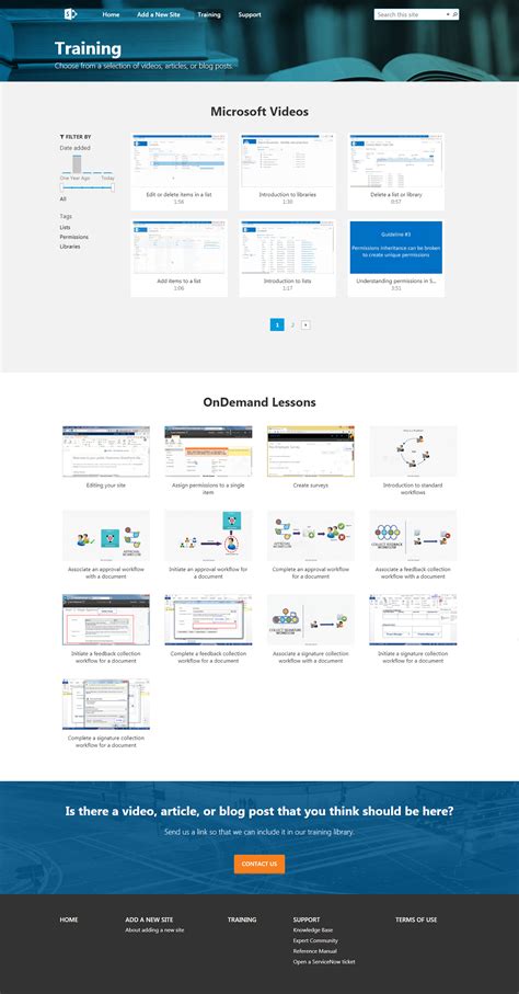 Sharepoint Help Center Page Designs On Behance