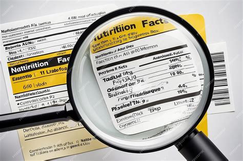 Premium Photo Magnifying Glass On A Product Label With The Text Nutrition Facts Read The Label
