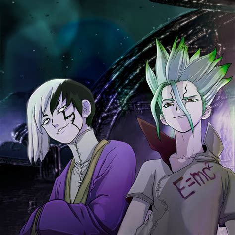 Dr Stone Fanart Gen And Senku By Invisibleumbrella On Deviantart