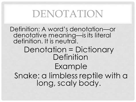 Denotation Examples