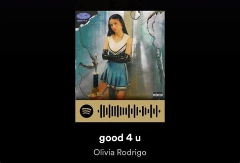 Good 4 U Olivia Rodrigo Spotify Code Vintage Poster Art Spotify Coding