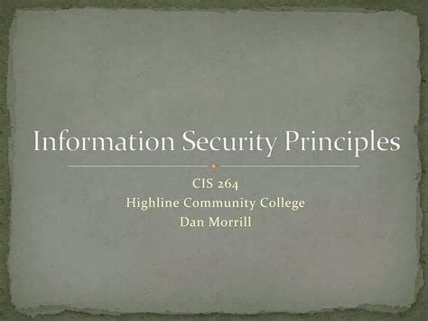 Information Security Principles Pptx