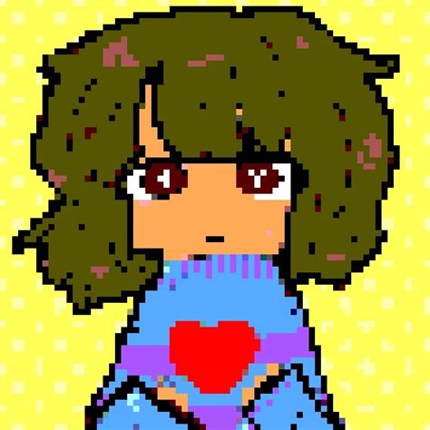 Frisk Pixel Art Again Undertale Amino