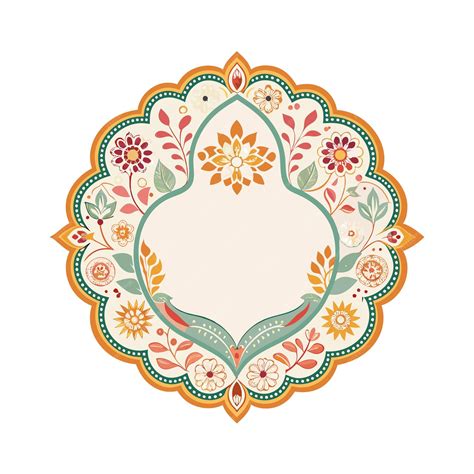 Mughal Garden Frame Vector Illustration Premium Ai Generated Vector