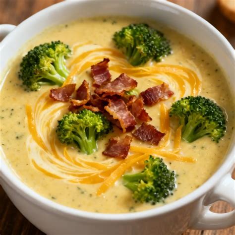 Broccoli Cheddar Soup With Bacon Recipe