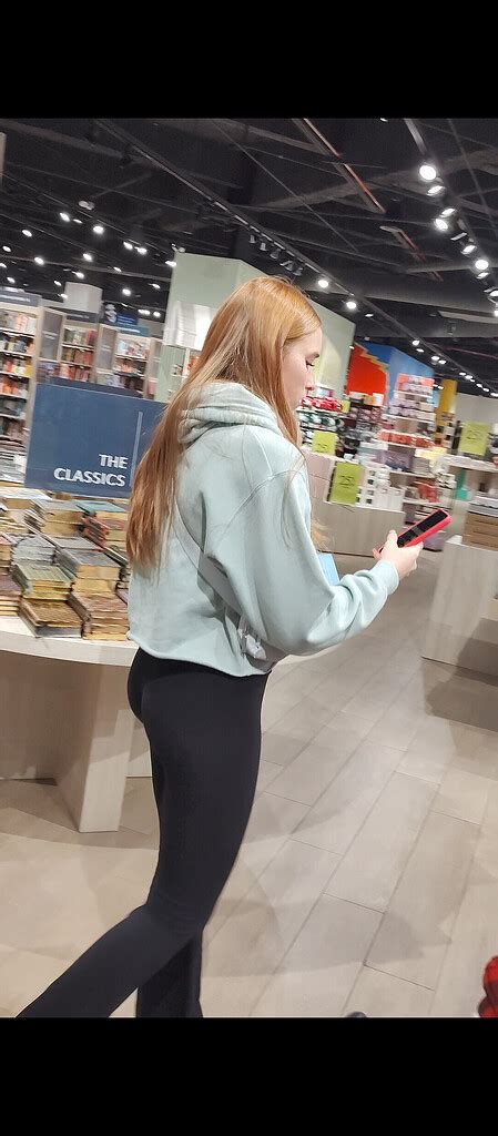 Hot College Redhead Home For The Holiday Spandex Leggings And Yoga