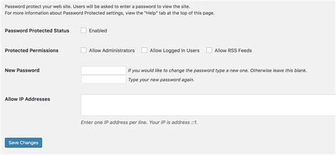 create a wordpress private area or a password protected page