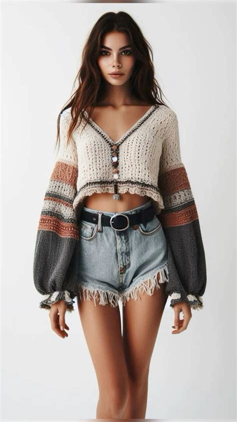 Boho Outfit Inspo Boho Style Knit Top Boho Knit Sweater Boho Rustic