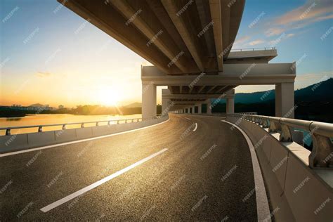 Cement Elevated Highway Overpass Bridge Infra Structure Isolated On