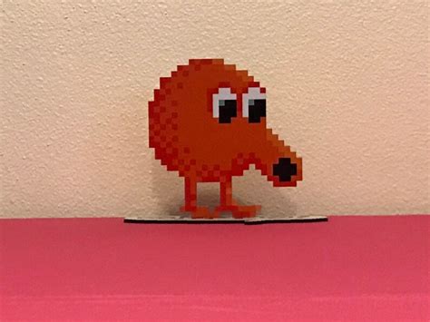 Qbert Sprite Arcade Video Game Inspired Etsy