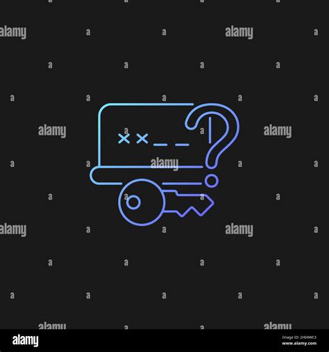Forgetting Password Gradient Vector Icon For Dark Theme Stock Vector Image And Art Alamy