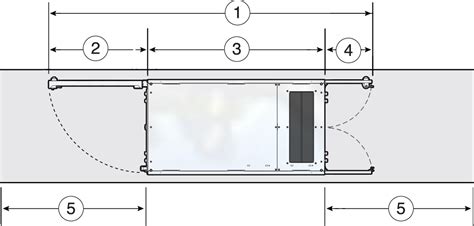 Installation And Service Area Dimensions Oracle Rack Sparc M8 And