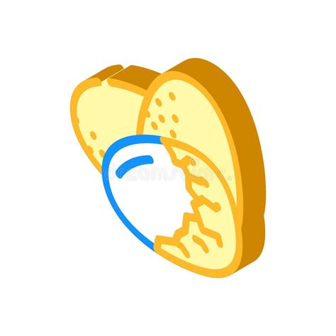 Egg Shell Food Hen Isometric Icon Vector Illustration Stock Vector