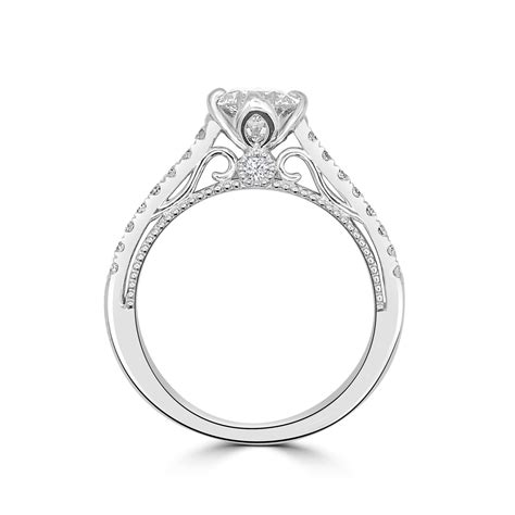 14k White Gold Lab Grown Diamond Engagment Ring Ring Size 6 New