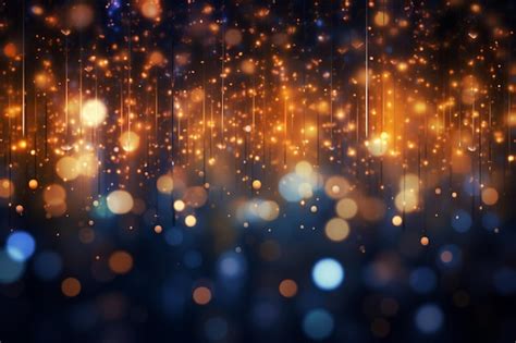 Premium Photo | Glowing bokeh light effect dark background