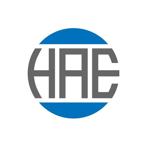 Hae Letter Logo Design On White Background Hae Creative Initials Circle Logo Concept Hae