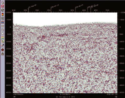 Conventional Time Stack Section Obtained By A Conventional Processing