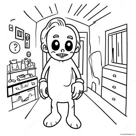 Creepy Backrooms Character Coloring Page 32264 25519