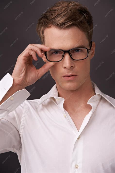 Premium Photo Serious Nerd And Portrait Of Man With Glasses Fashion