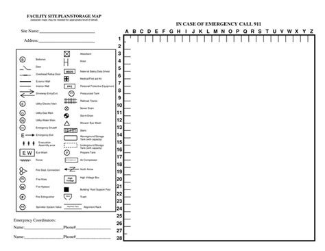 Facility Site Plan And Storage Map Instructions Template In Word And