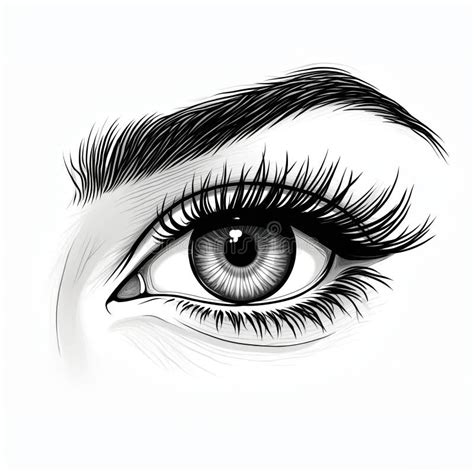 Beautiful Black Long Eyelashes Stock Illustrations 2213 Beautiful