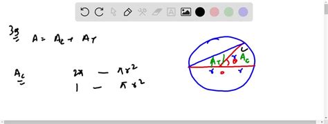 Geometry Consult The Figure Which Shows A Circle Of Radius R With Center At O Find The Area K