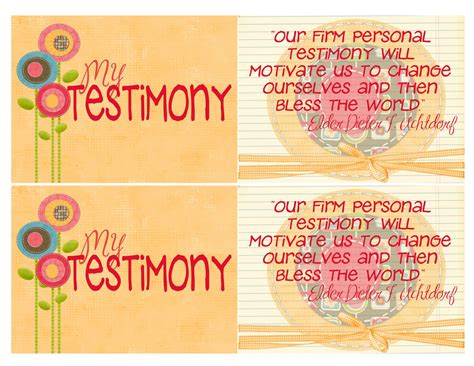 Lds Testimony Quotes Quotesgram