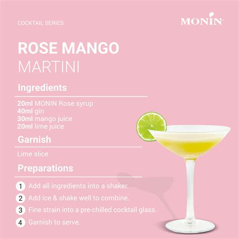 Monin Rose Syrup 700ml Box Of 6