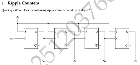 Solved Ripple Counters Quick Question Does The Following Chegg