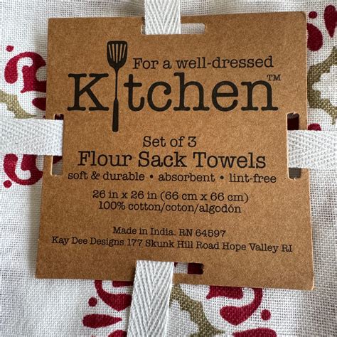 Kitchen Flour Sack Dish Towels Set Of 3