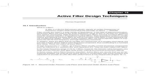 pdf active filter design techniques college of … active filter