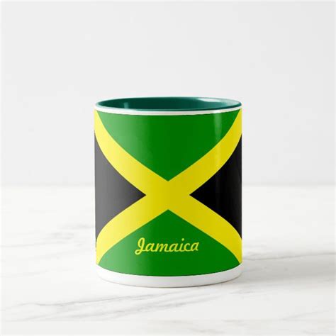 Jamaica Flag Mug Zazzle Jamaica Flag Jamaica Mugs